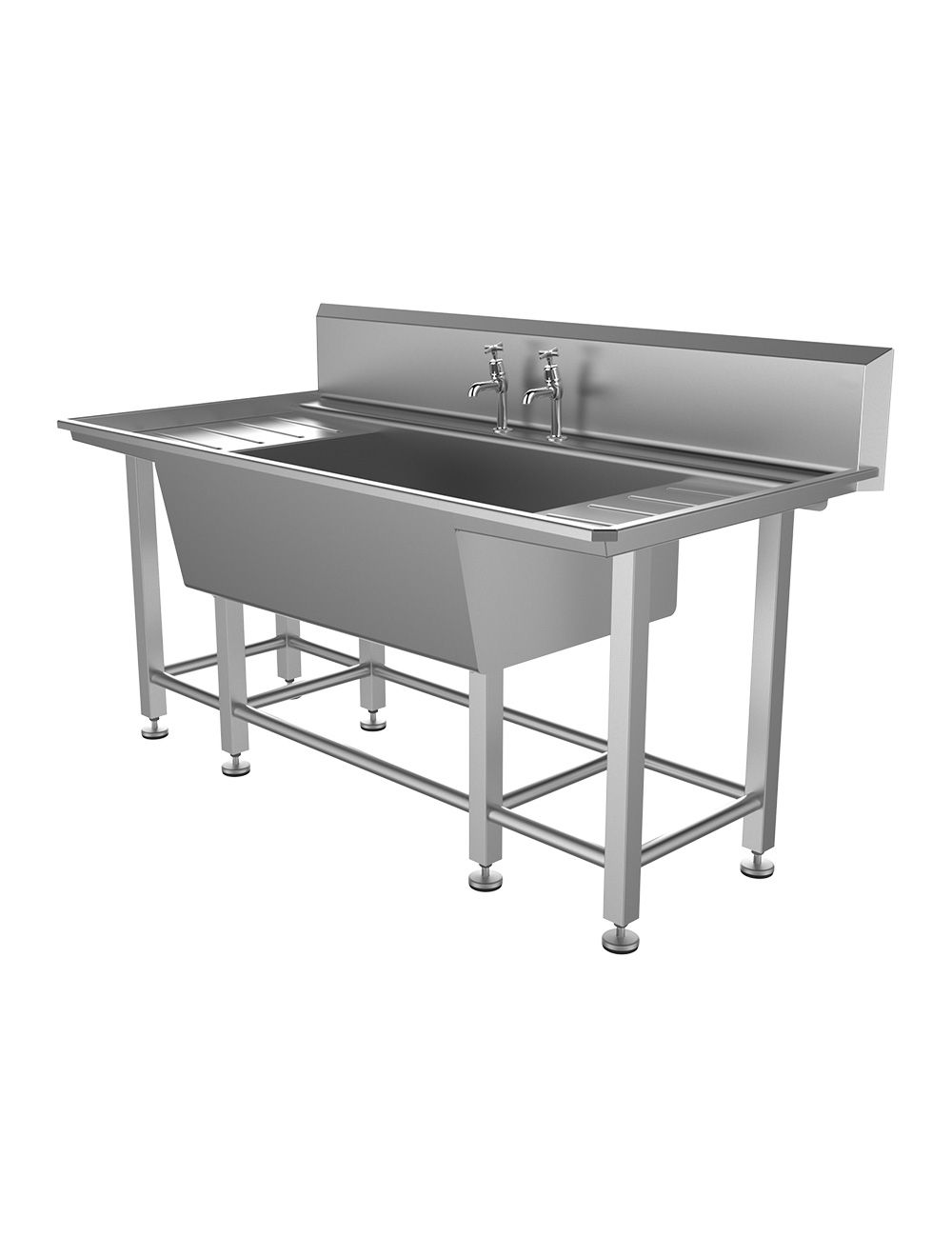 Single bowl double drainer stainless steel belfast sink