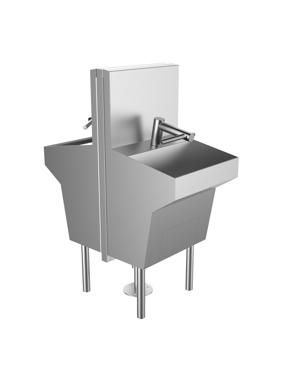 Basin Mounted Trough Stainless Steel Sink Island Featuring Dyson ...