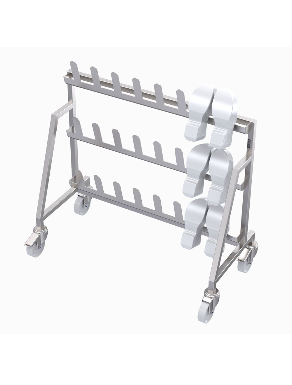 Mobile Single Sided Shoe Rack