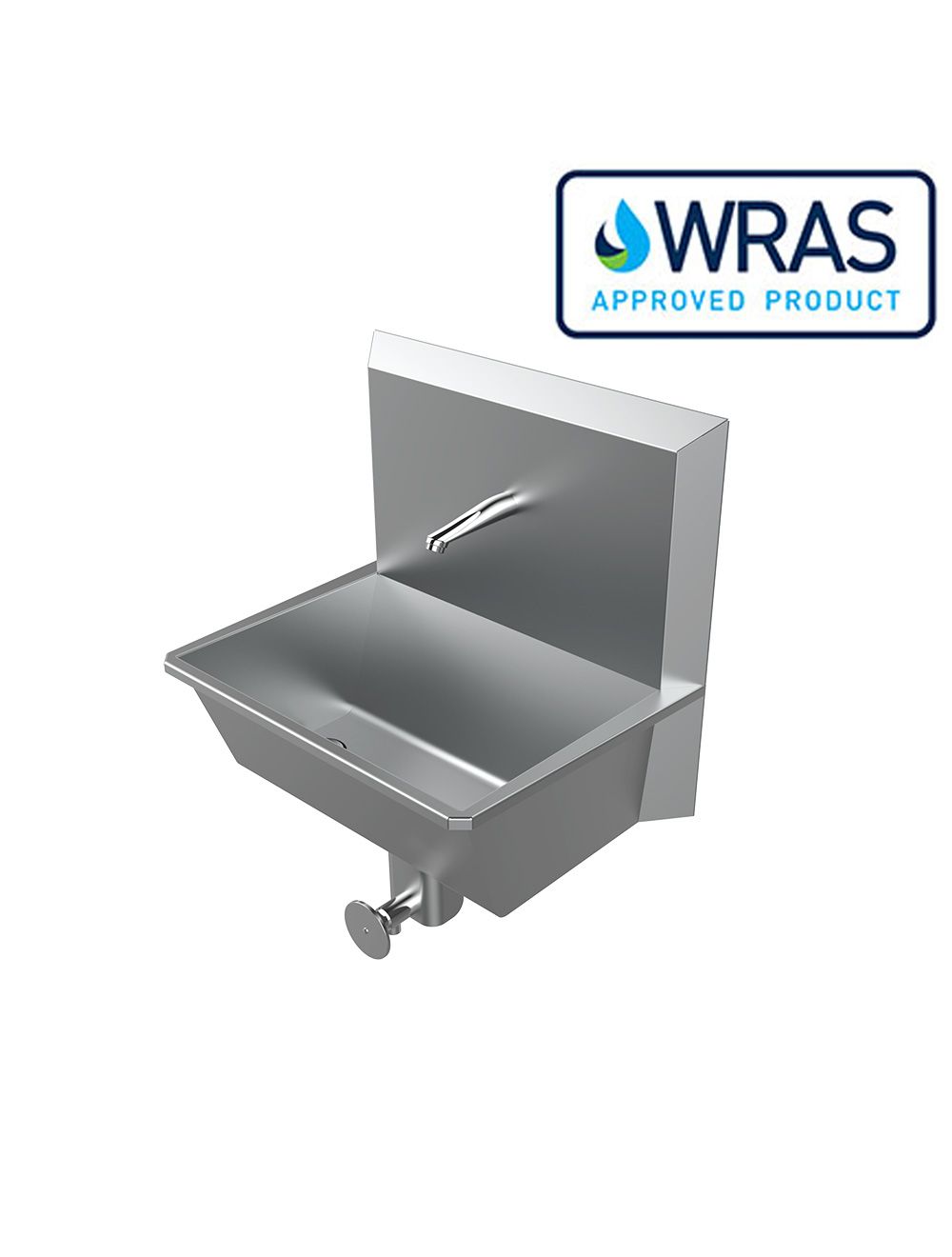 Knee Push Operated Stainless Steel Hand Wash Sink