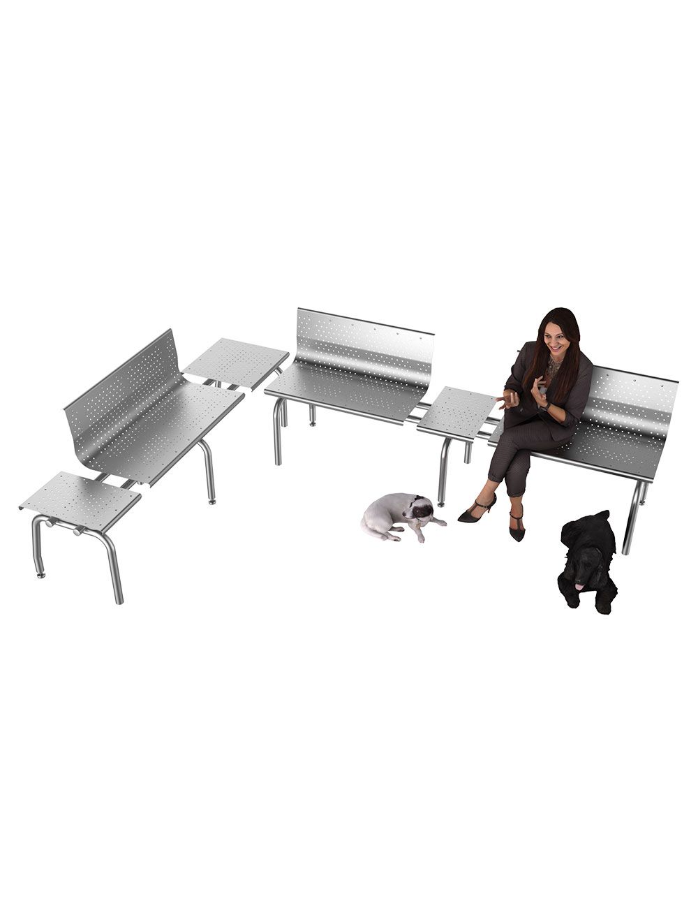 Stainless steel seating