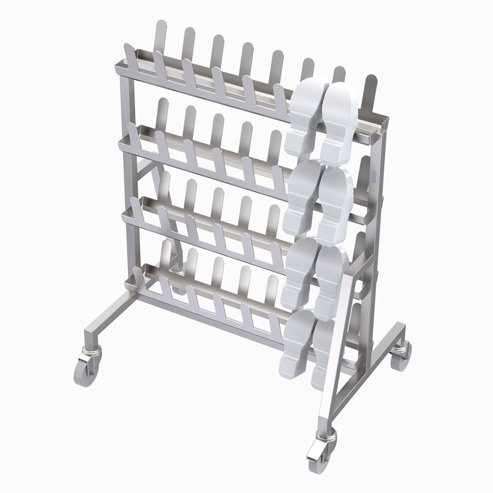Mobile Double Sided Shoe Rack