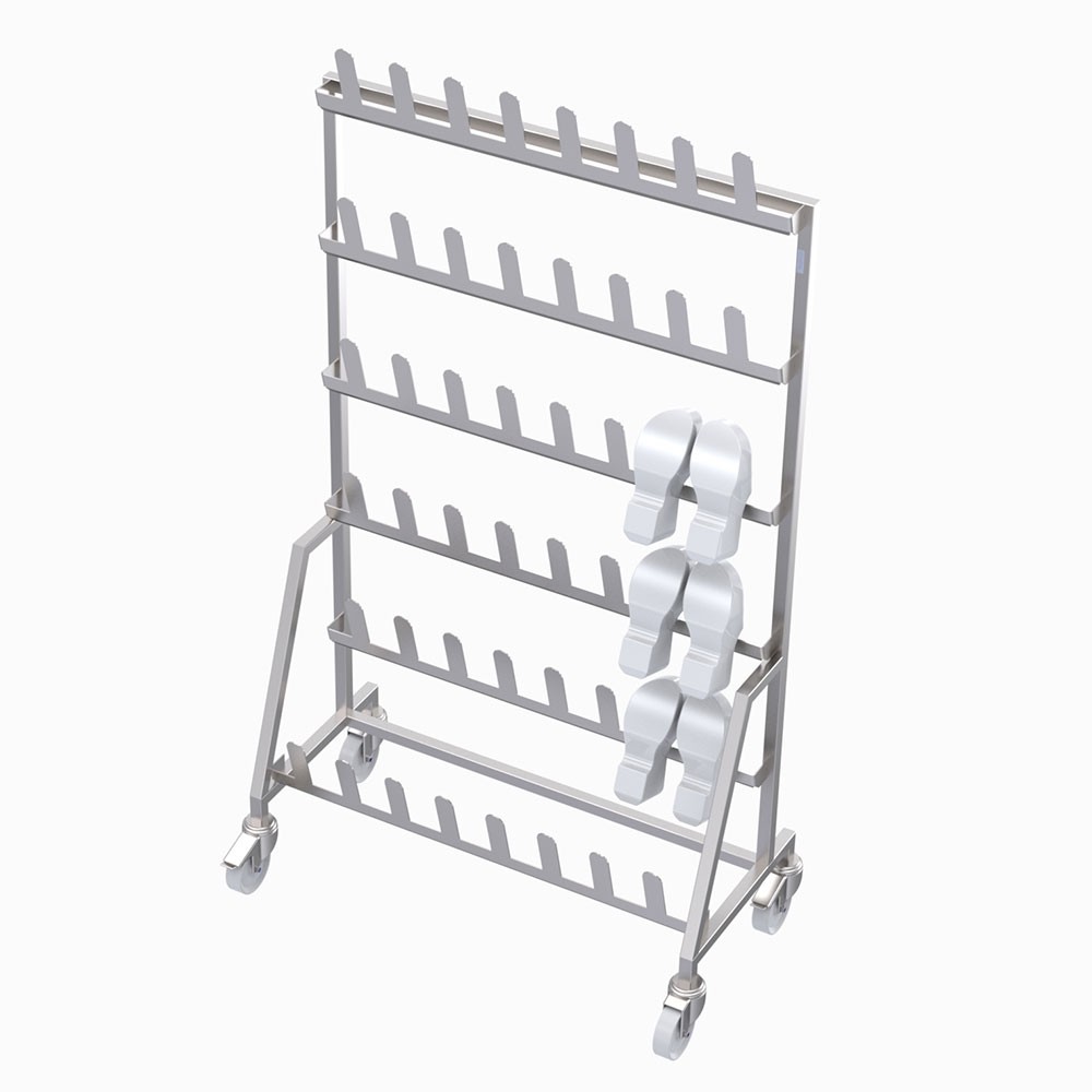 Mobile Single Sided Shoe Rack