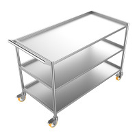 Stainless steel 3 tier theatre trolley