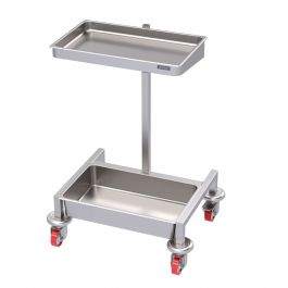 Stainless steel instrument trolley