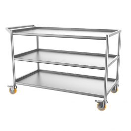 Stainless steel 3 tier theatre trolley
