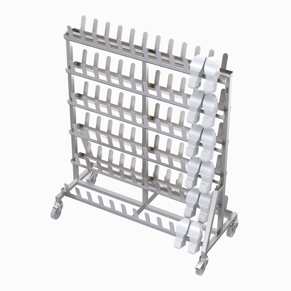 Mobile Double Sided Shoe Rack